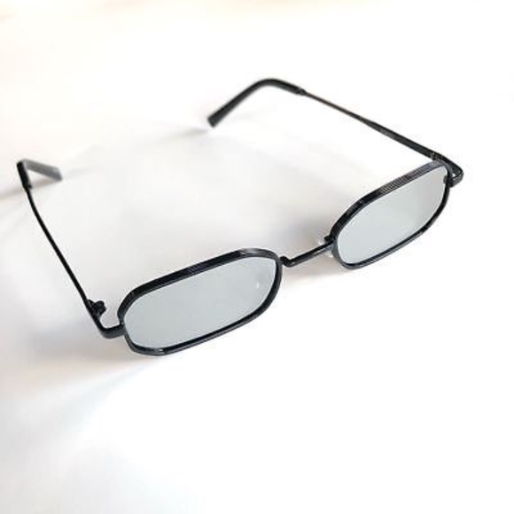 Accessories | Chrome Rectangle Slim Mirrored Lens Sunglasses | Poshmark